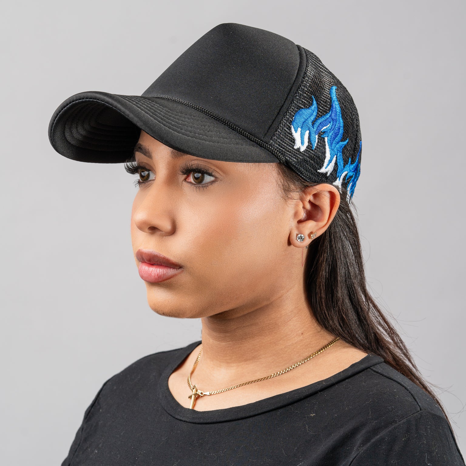 Embroidery Flame Trucker Hat – hatvendor