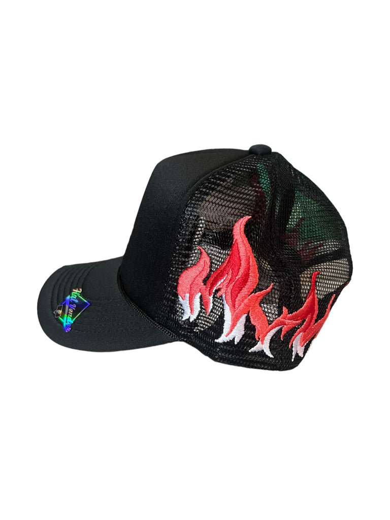 Embroidery Flame Trucker Hat – hatvendor